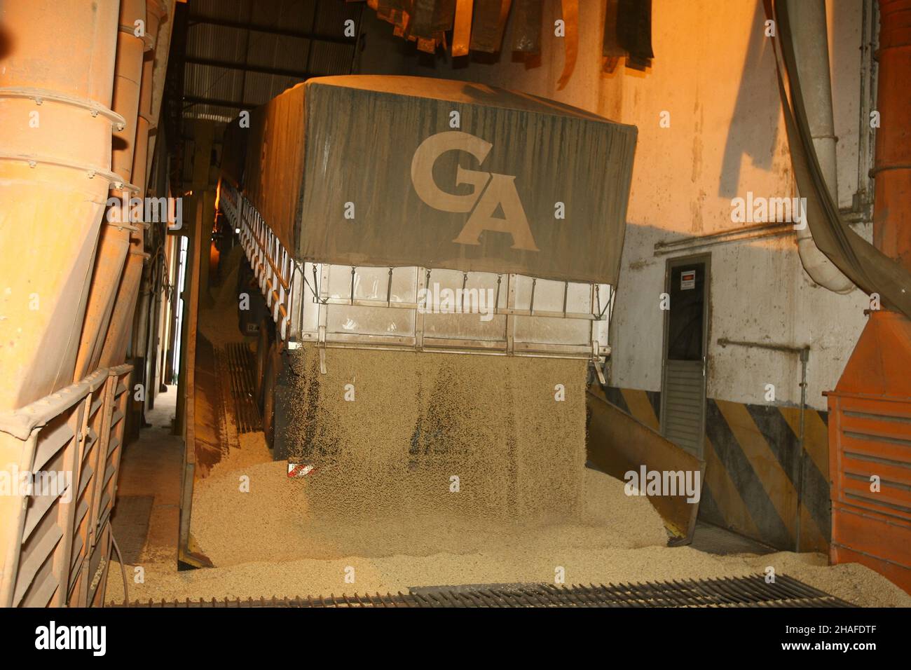 ilheus, bahia, brazil - july 19, 2011: Soybean loading for shipment at ...
