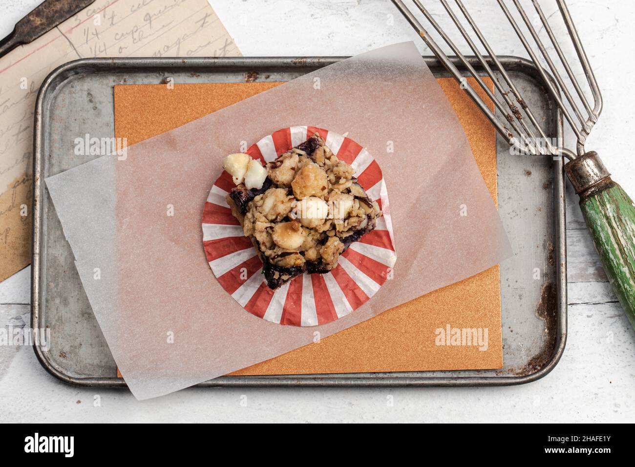 Homemade Cookie Bars Flat Lay Stock Photo - Alamy