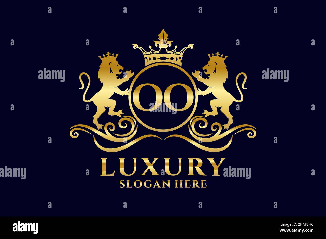 OO Letter Lion Royal Luxury Logo template in vector art for luxurious ...