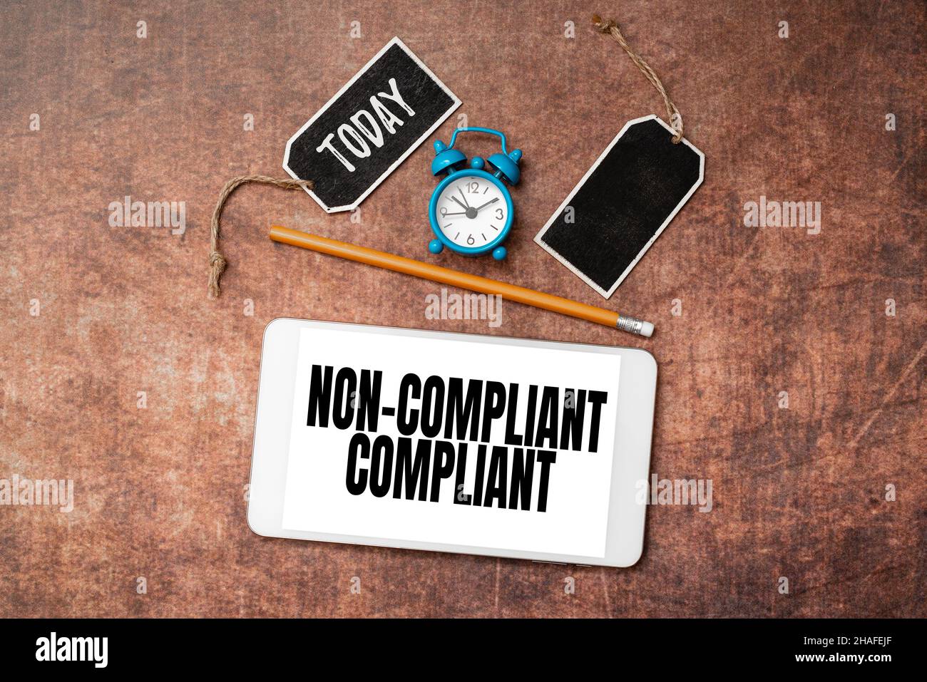 Writing displaying text Non Compliant Compliant. Internet Concept ...