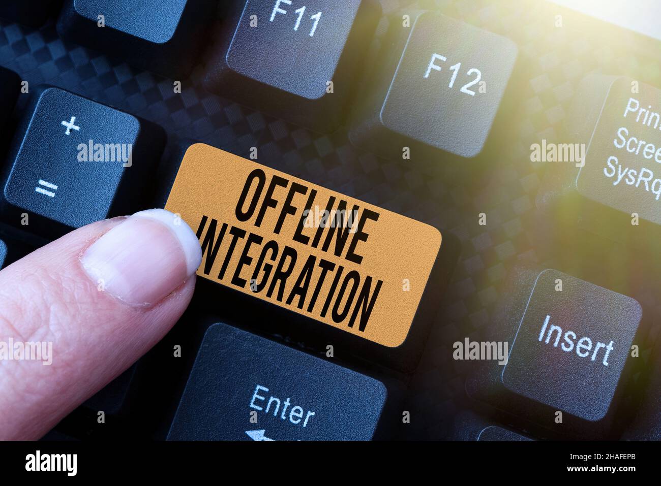 Writing displaying text Offline Integration. Business concept First ... Writing displaying text Offline Integration. Business concept First ...