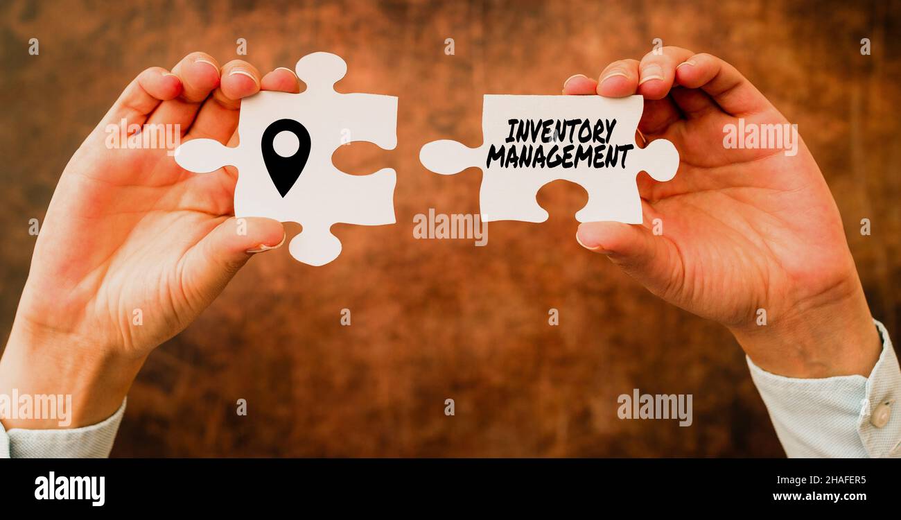 Text sign showing Inventory Management. Business concept Overseeing ...