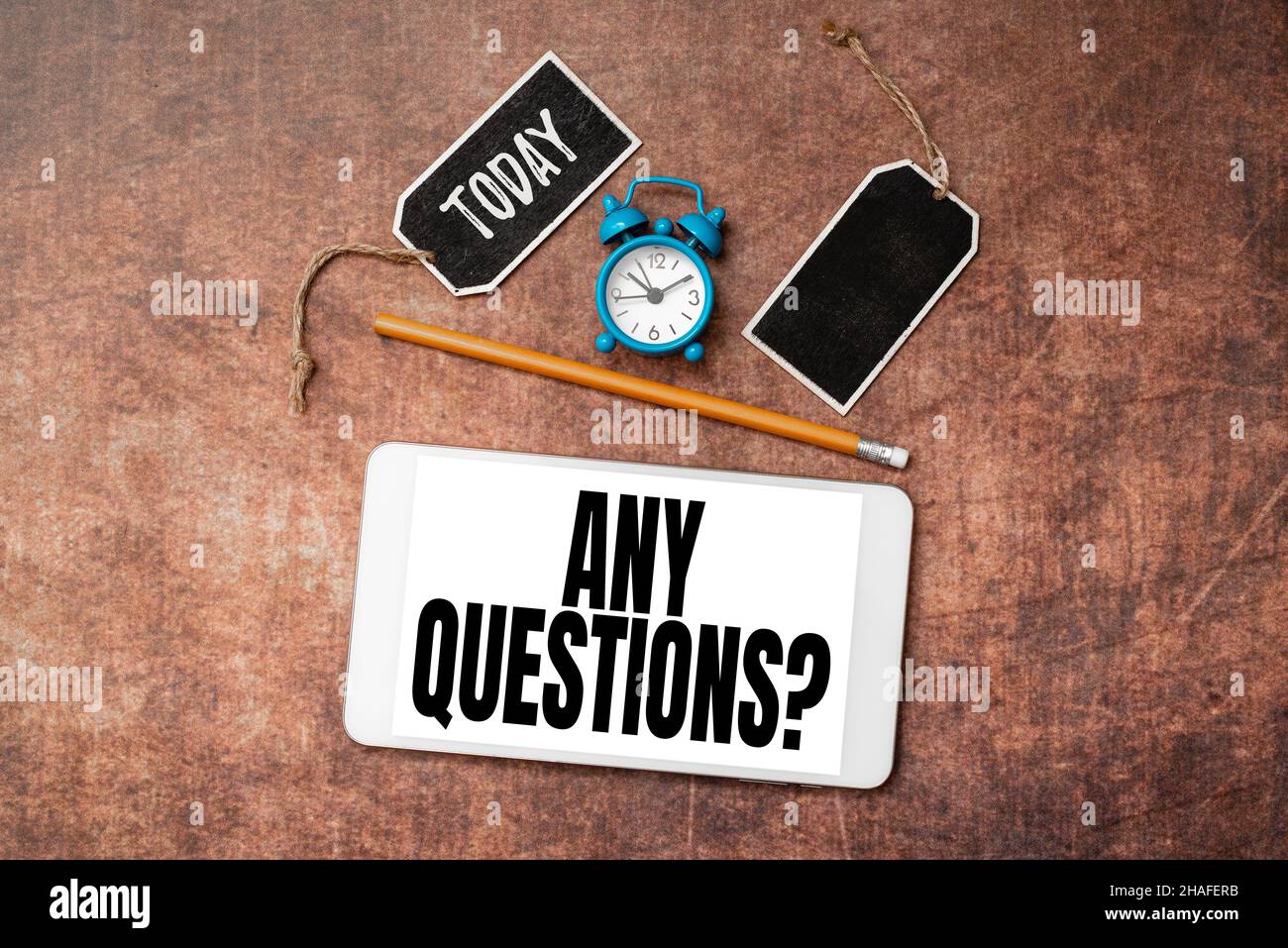 Handwriting text Any Questions Question. Business showcase Asking for ...