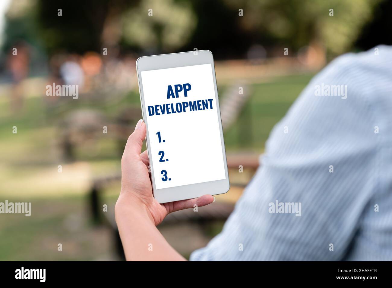 Hand writing sign App Development. Business concept Development ...