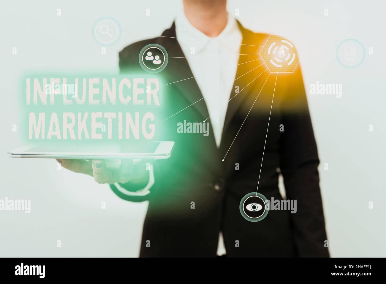Hand writing sign Influencer Marketing. Word for Endorser who Influence ...