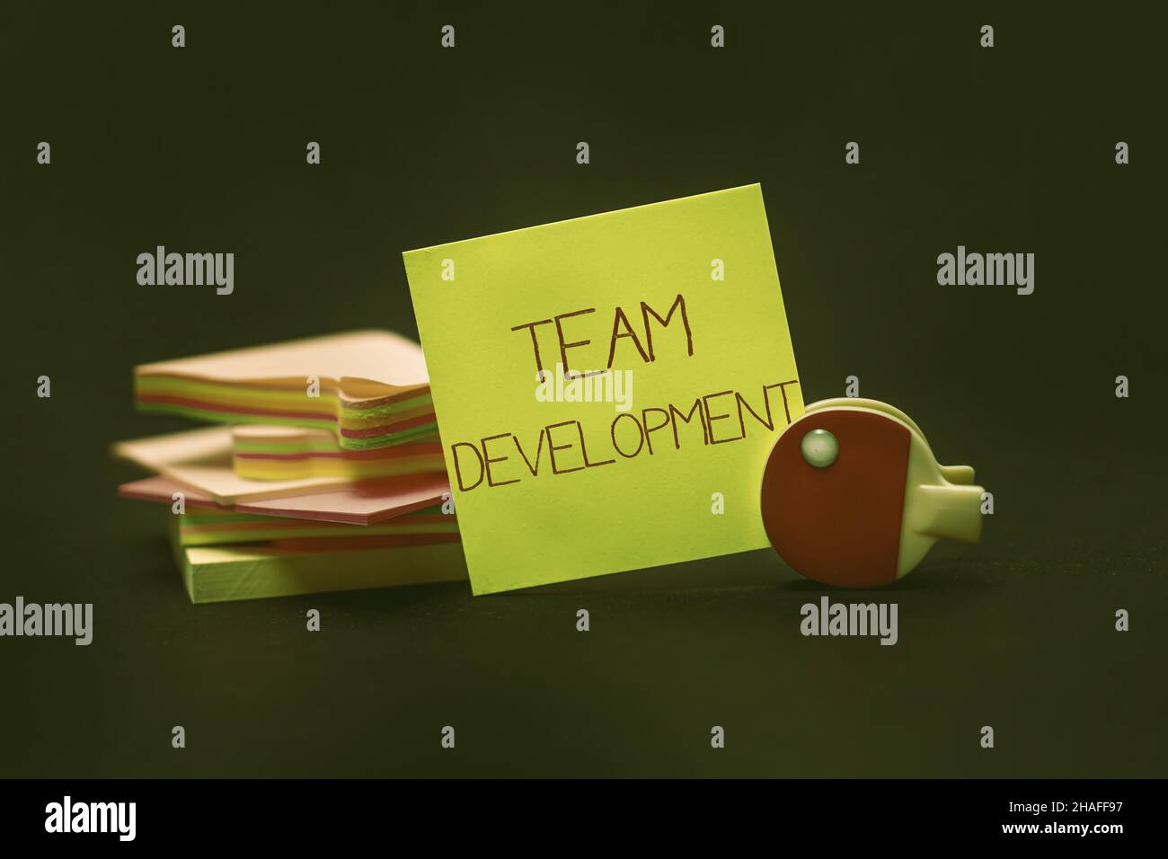 Hand writing sign Team Development. Conceptual photo learn why and how ...