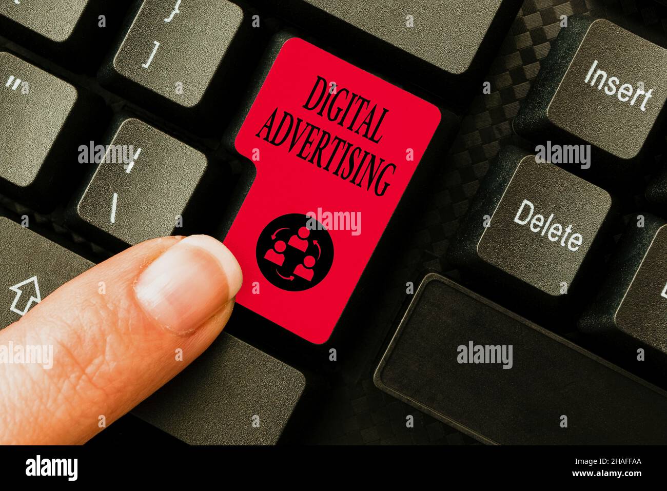 Conceptual display Digital Advertising. Business approach Online ...