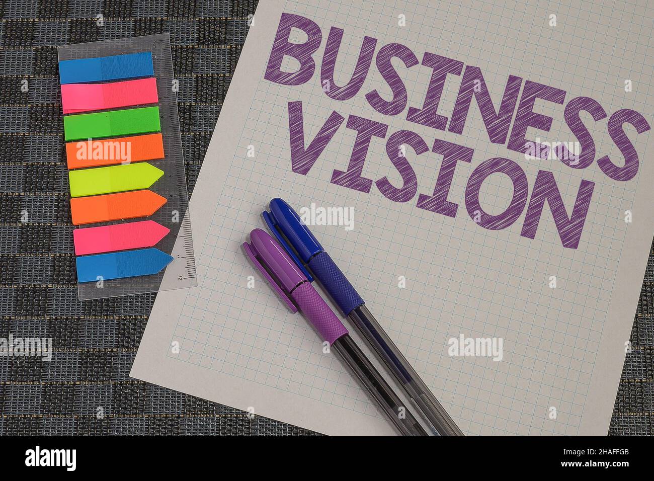 Writing displaying text Business Vision. Business idea grow your ...