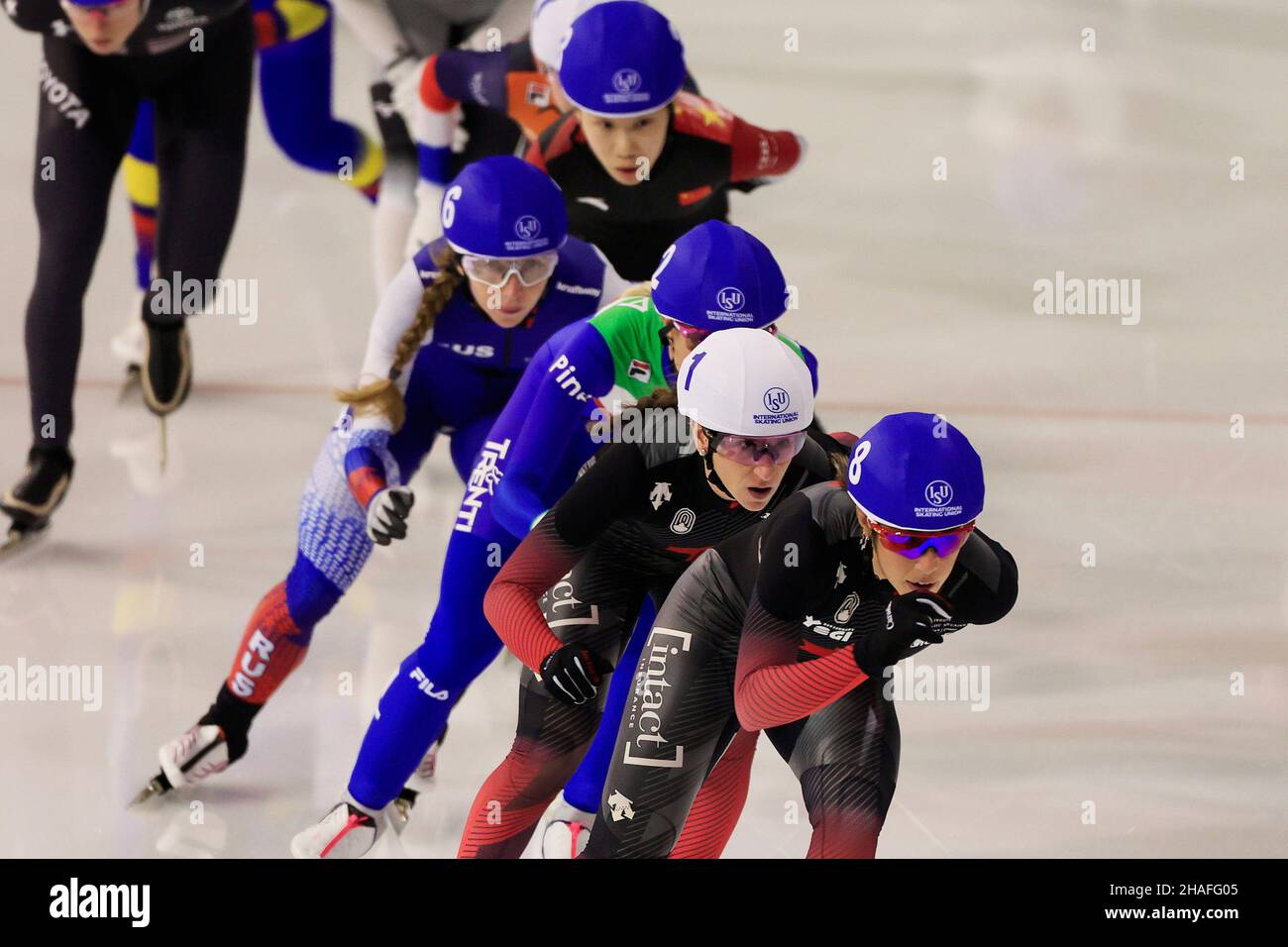Calgary, Alberta, Canada. 12th Dec, 2021. Racers competing in the ...