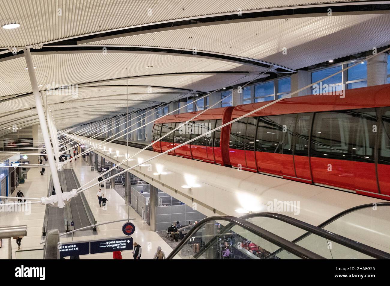 Airtrain in the McNamara terminal at Detroit airport Stock Photo - Alamy
