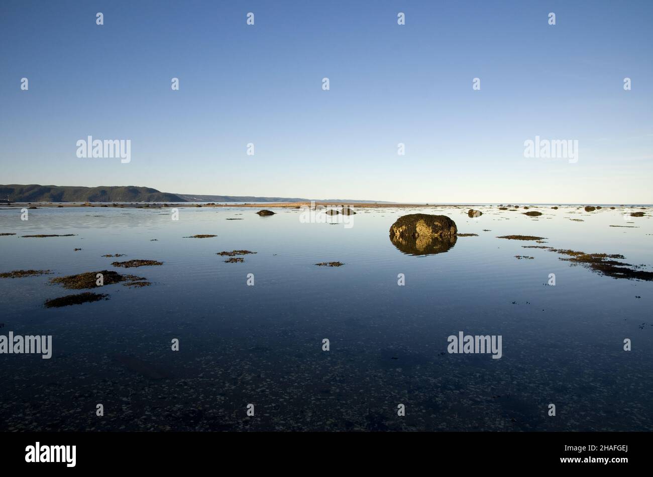 View of the St-Lawrence Seaway Quebec North Shore in Baie-Comeau ...