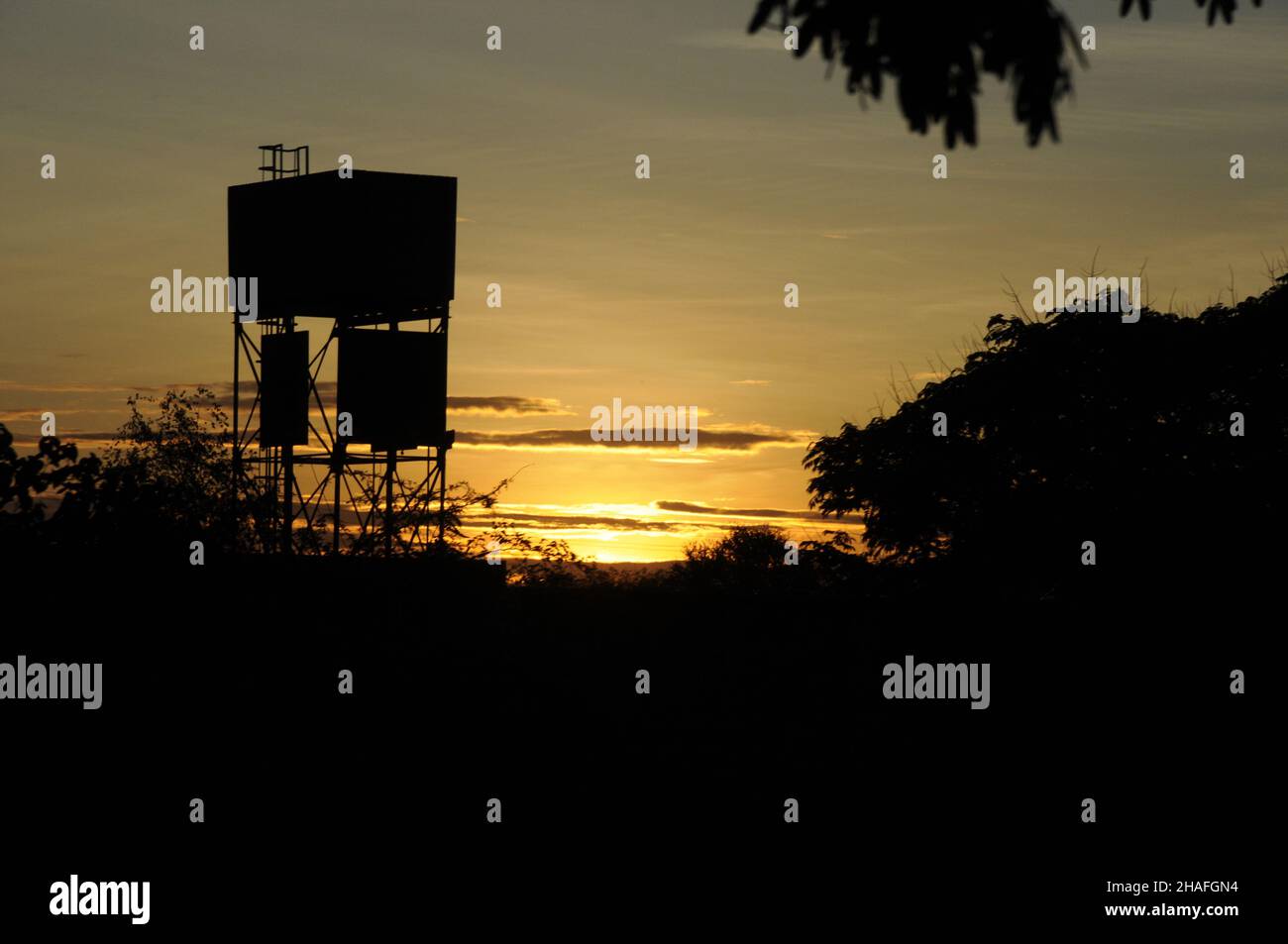 Water Tank Tower, Makindu, Kenya Stock Photo - Alamy