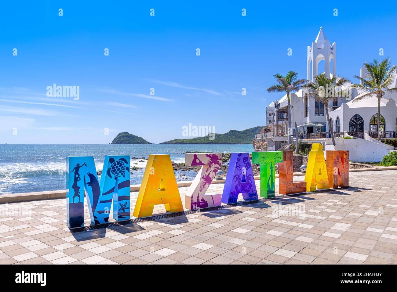 Mazatlan, Mexico, 10 September, 2021: Big Mazatlan Letters at the ...