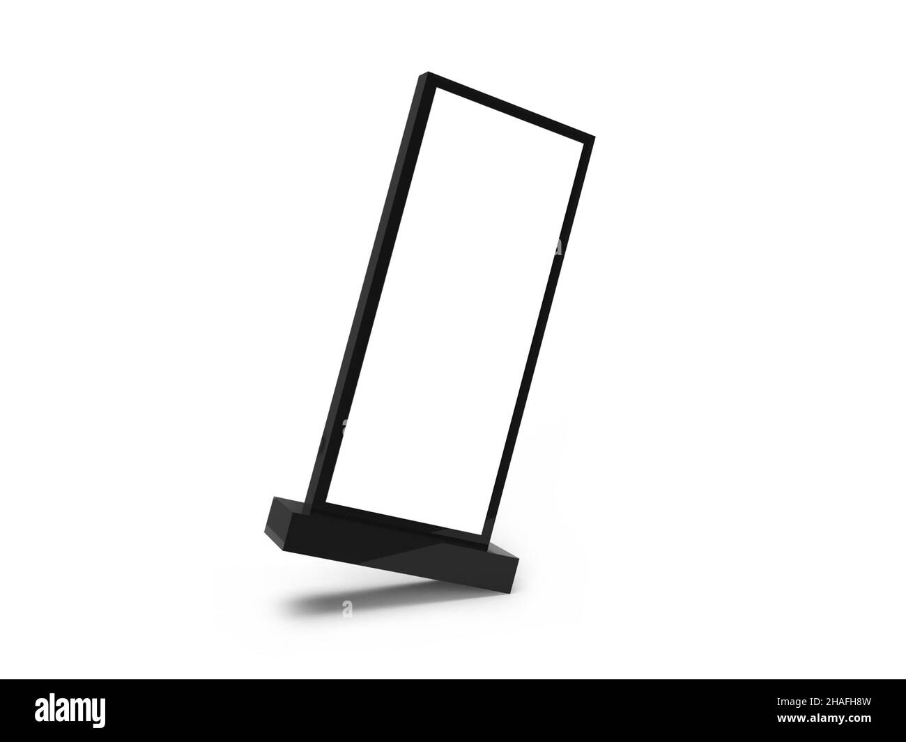 Neon Box Sign 3D Illustration Mockup Scene on Isolated Background Stock ...