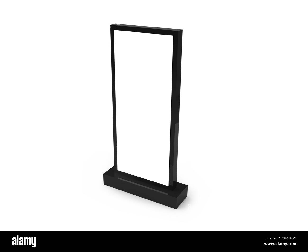 Neon Box Sign 3D Illustration Mockup Scene on Isolated Background Stock ...