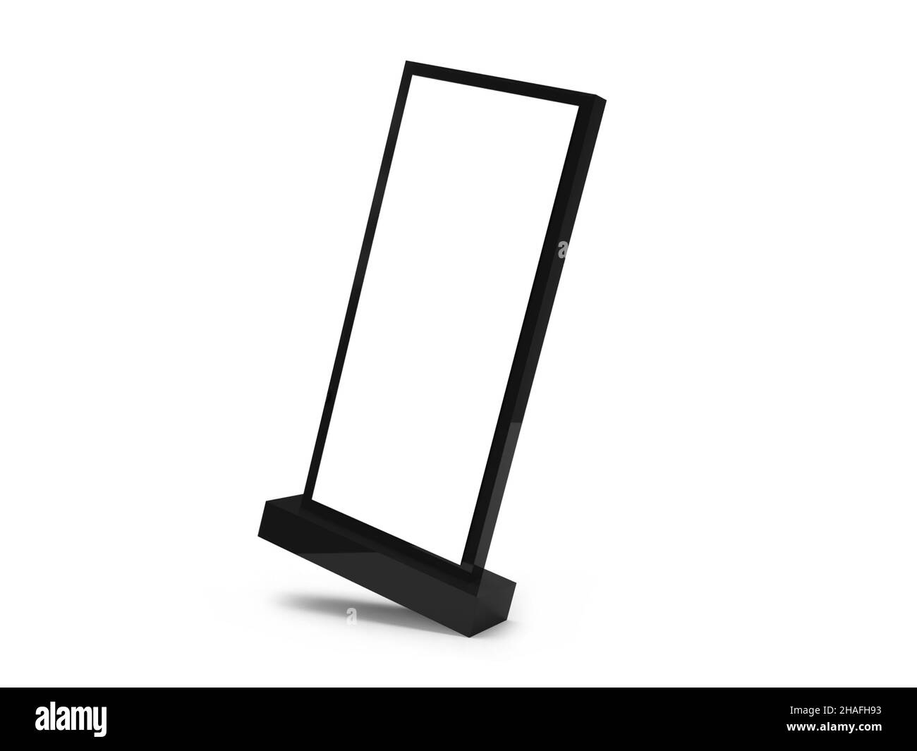 Neon Box Sign 3D Illustration Mockup Scene on Isolated Background Stock ...