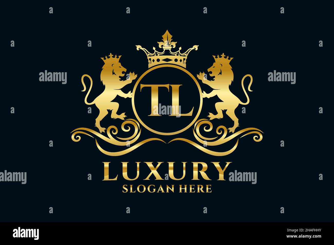TL Letter Lion Royal Luxury Logo template in vector art for luxurious branding projects and ...