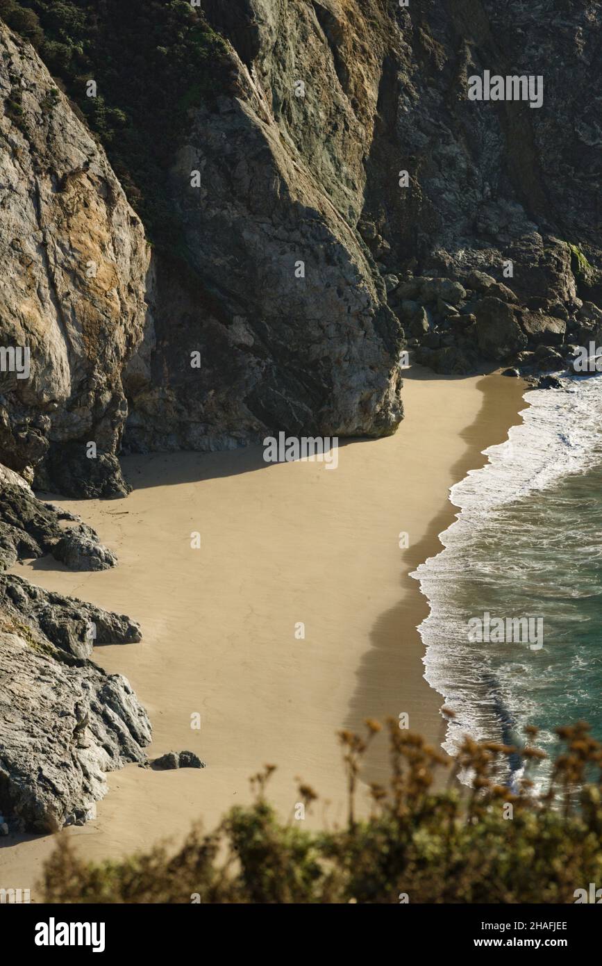 California's natural beauty, coastline of scenic highway 1 drive, in ...