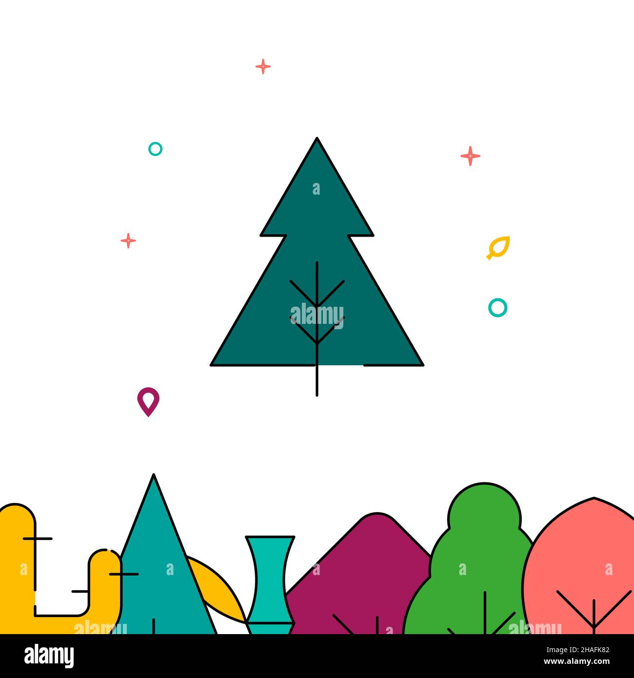 Triangular Garden Shape Stock Vector Images - Alamy