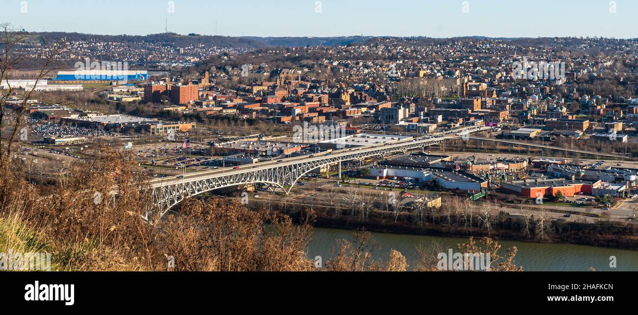 The Homestead Grays Bridge spanning over the Monongahela river and ...