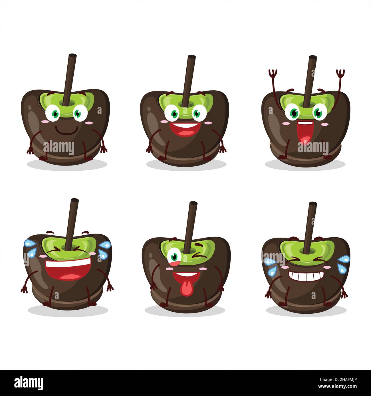 Cartoon character of chocolate sugar candy with smile expression ...