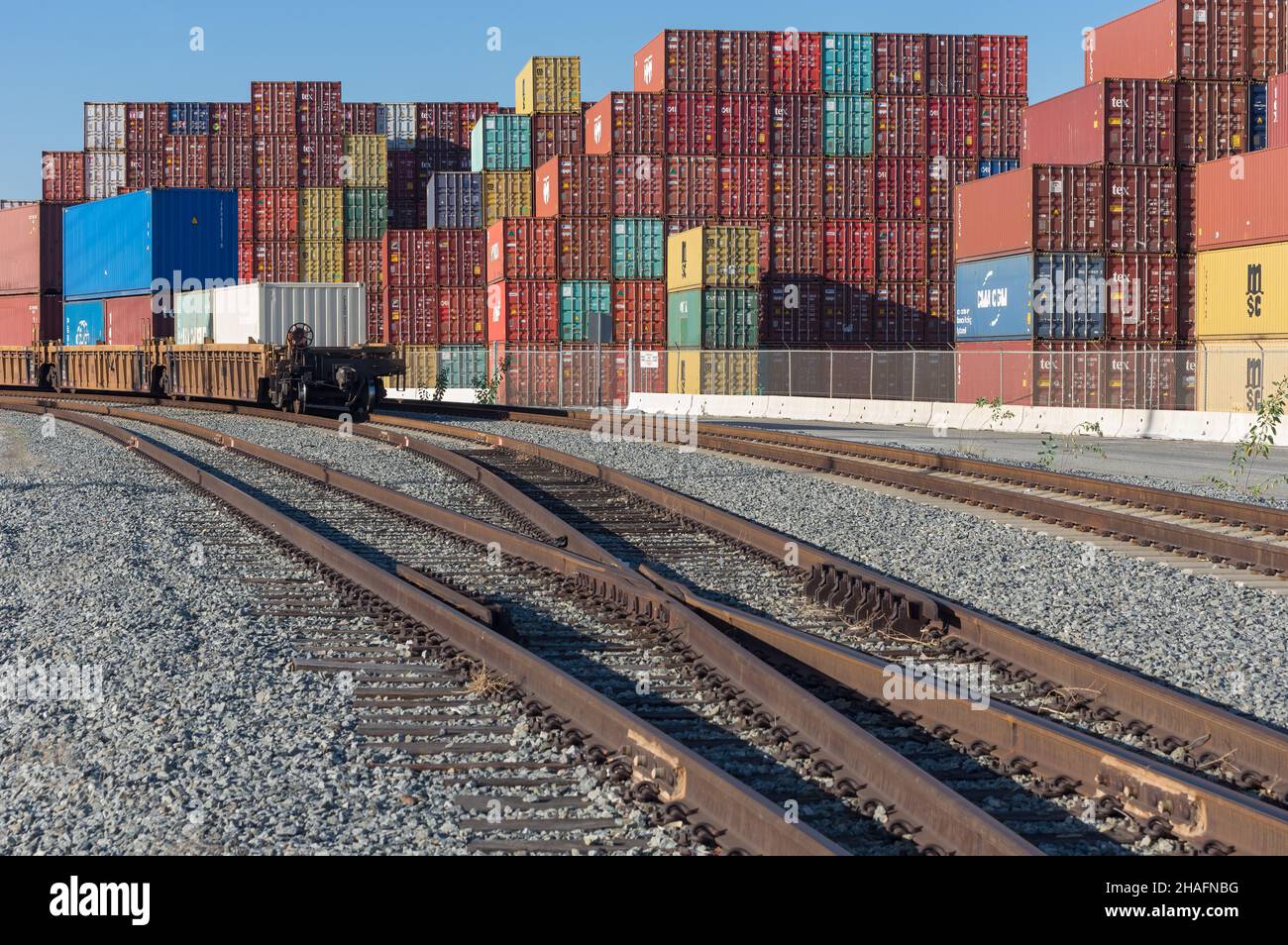 Shipping container terminal hi-res stock photography and images - Alamy