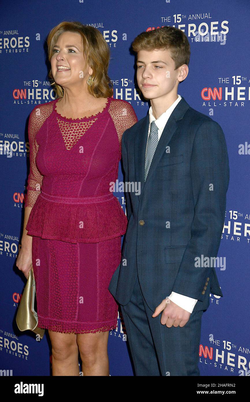 Christine Romans and son Finn attend the 15th Annual CNN Heroes All ...