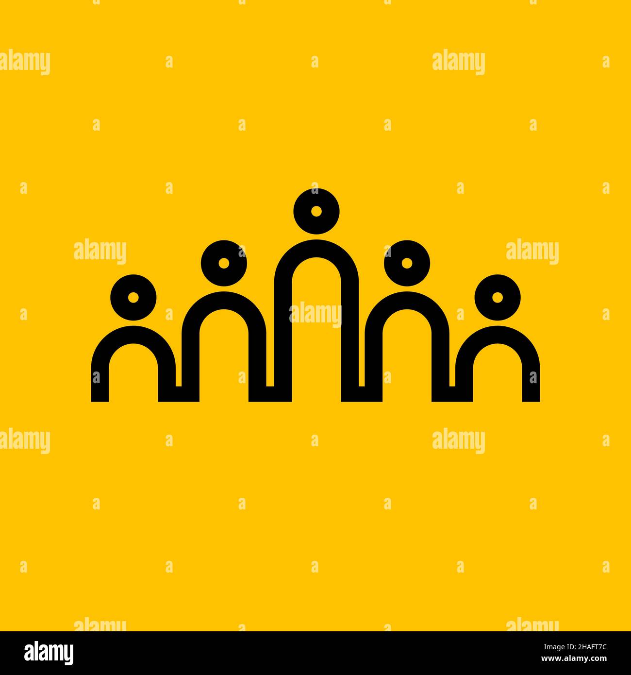 Hierarchical structure of organization. Collective of people ...