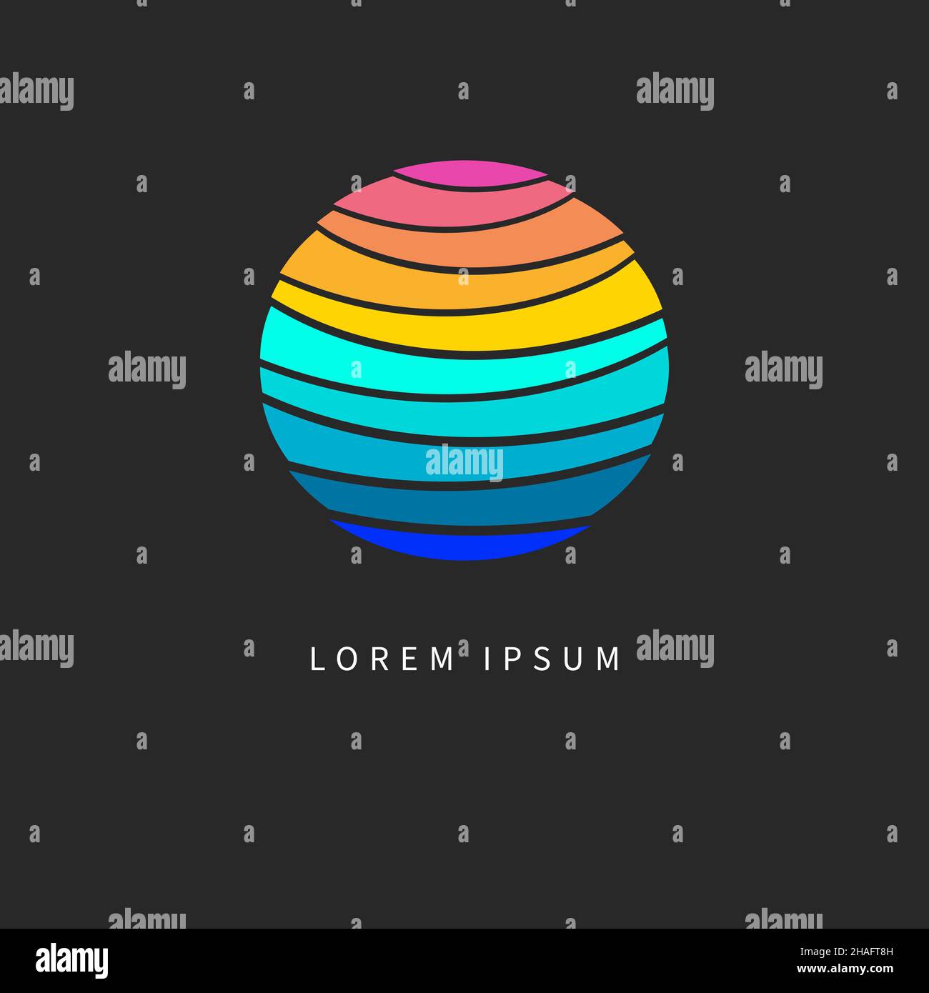 Telecommunications icon. Planet symbol. Networking concept. Round ...