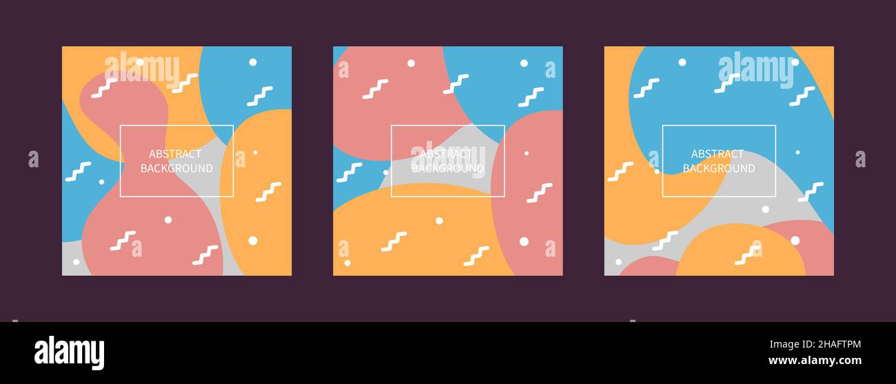 Set of backgrounds with organic simple shapes Stock Vector Image & Art ...