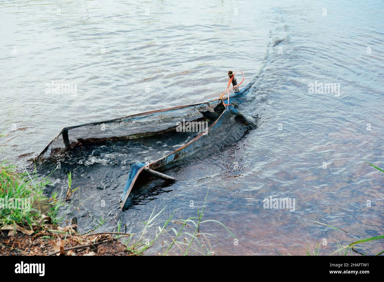 Fish traps, also known as weirs, are used for catching fish in the ...