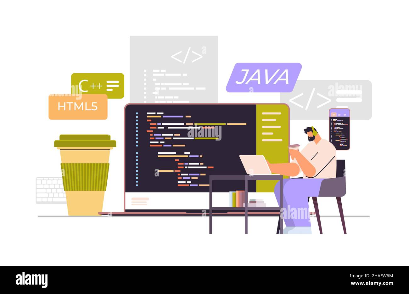 web developer creating program code on laptop screen development of ... web developer creating program code on laptop screen development of ...