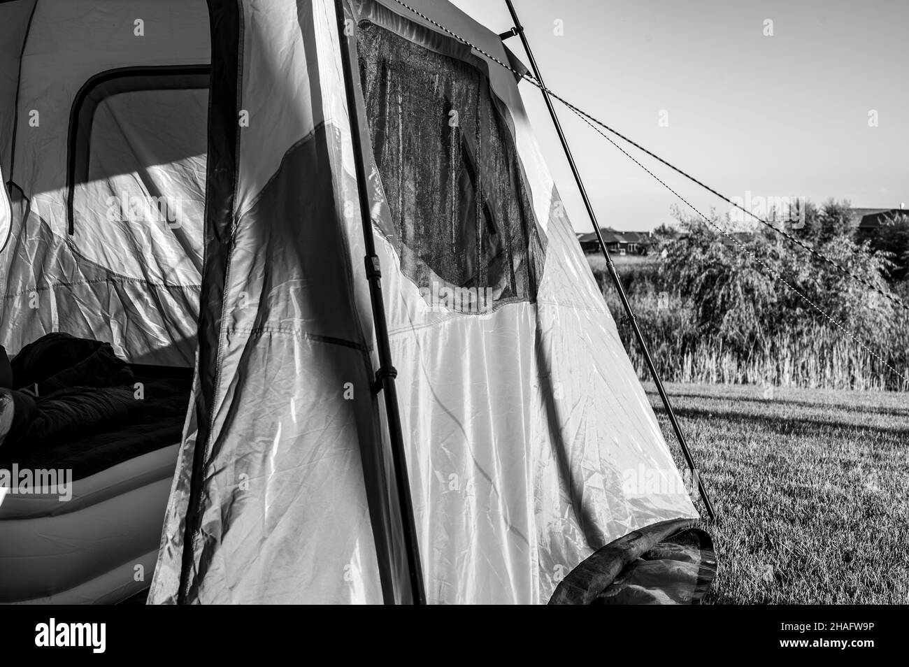 Unzipped tent hi-res stock photography and images - Alamy
