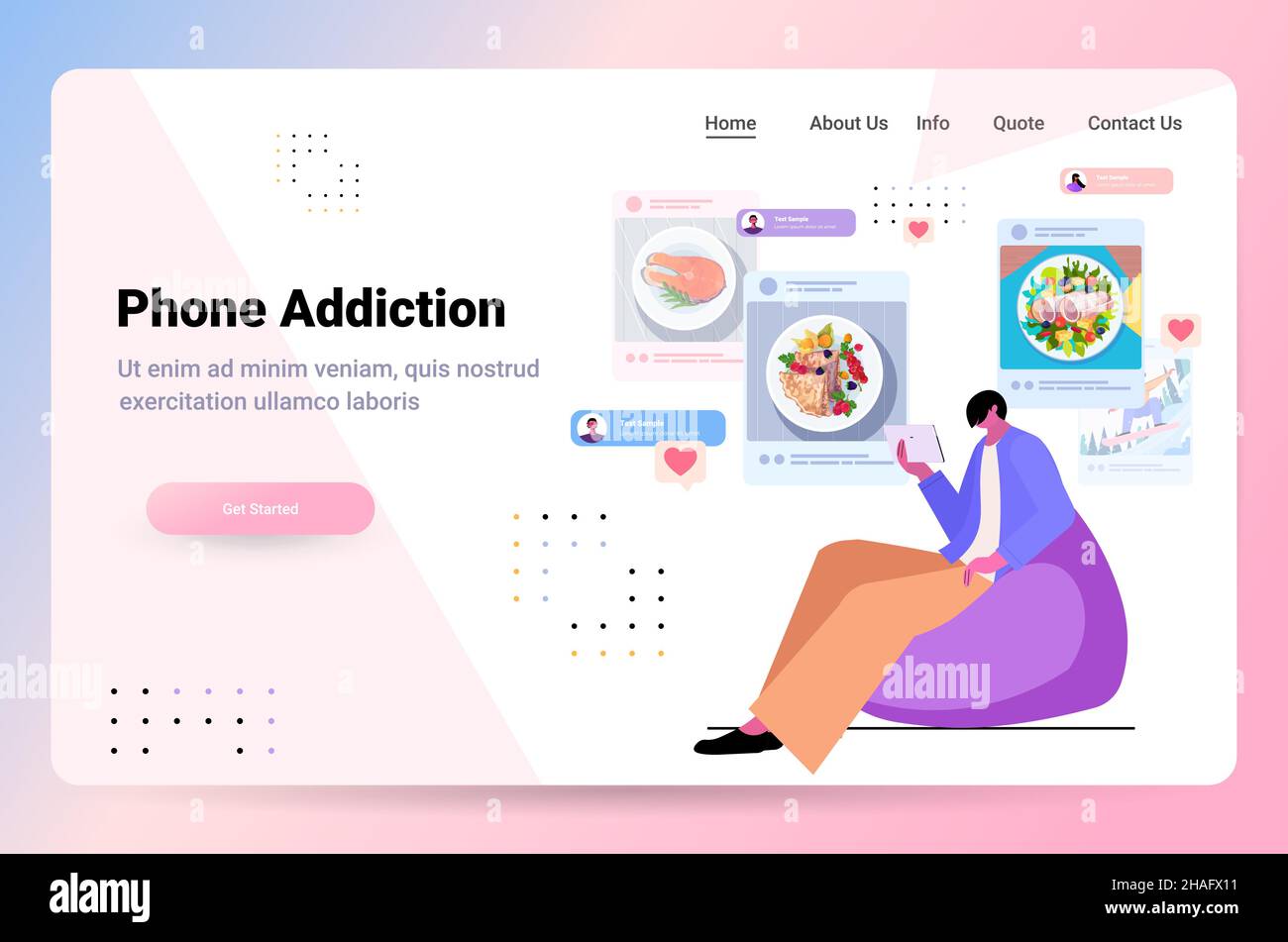 man blogger sharing photos at social networks guy making posts for ...