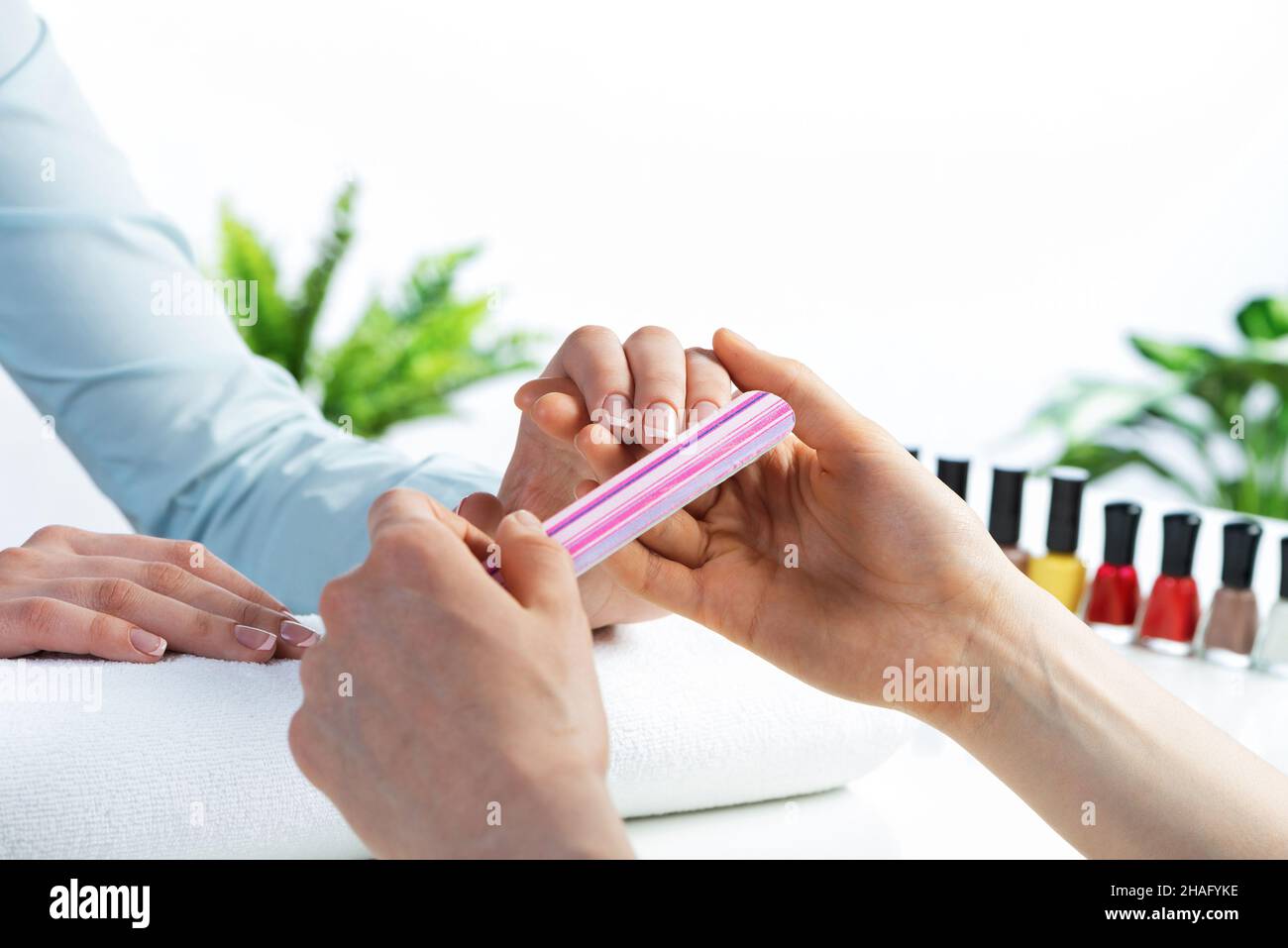 Professional nail art in spa saloon Stock Photo - Alamy