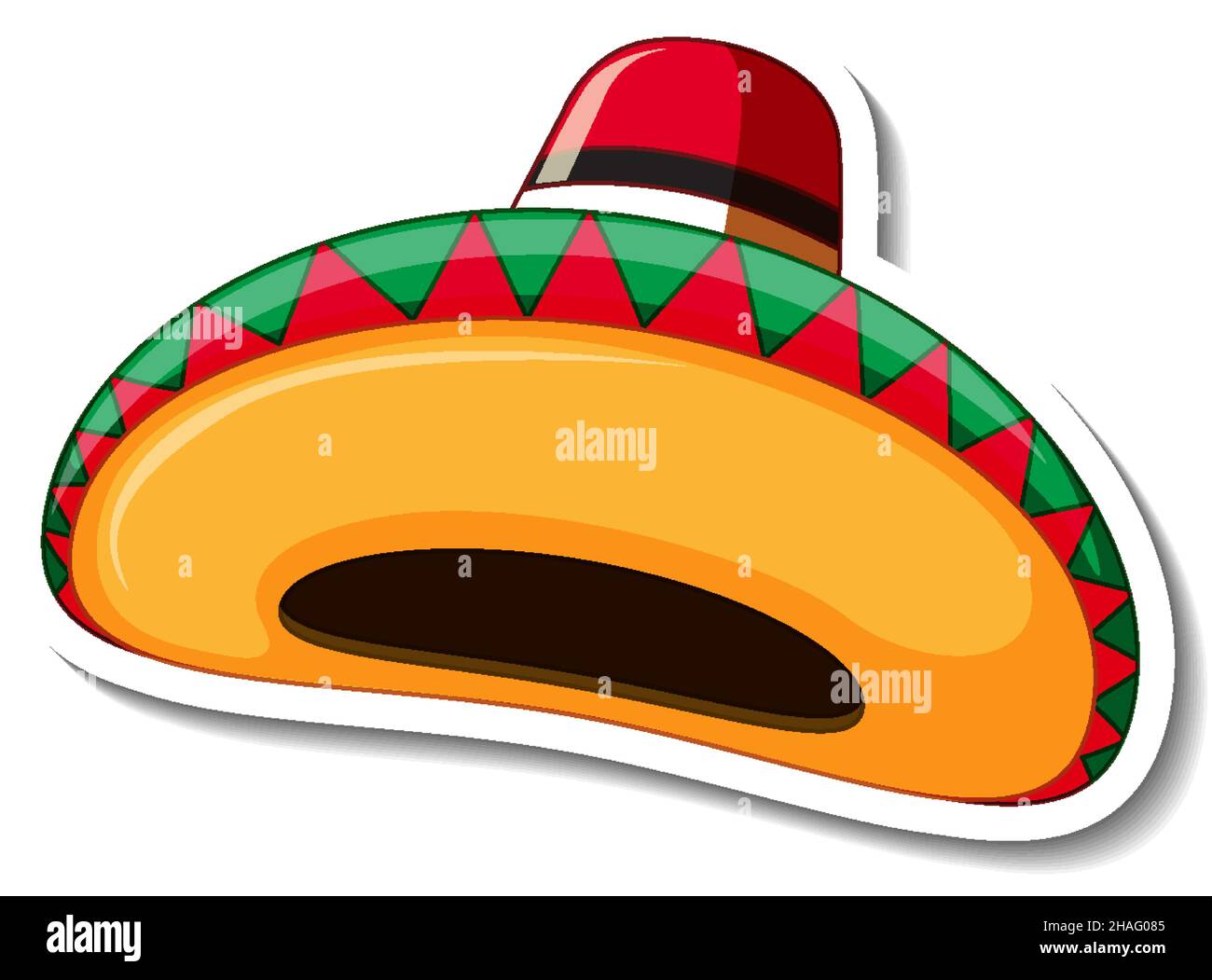 Mexican hat cartoon sticker illustration Stock Vector Image & Art - Alamy