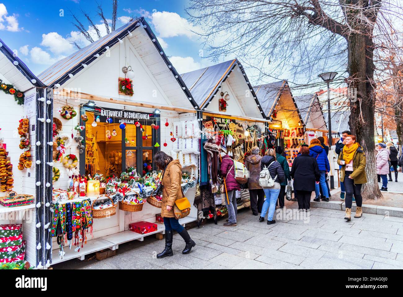 Cluj Napoca, Romania - December 2019 - Winter holiday background with ...