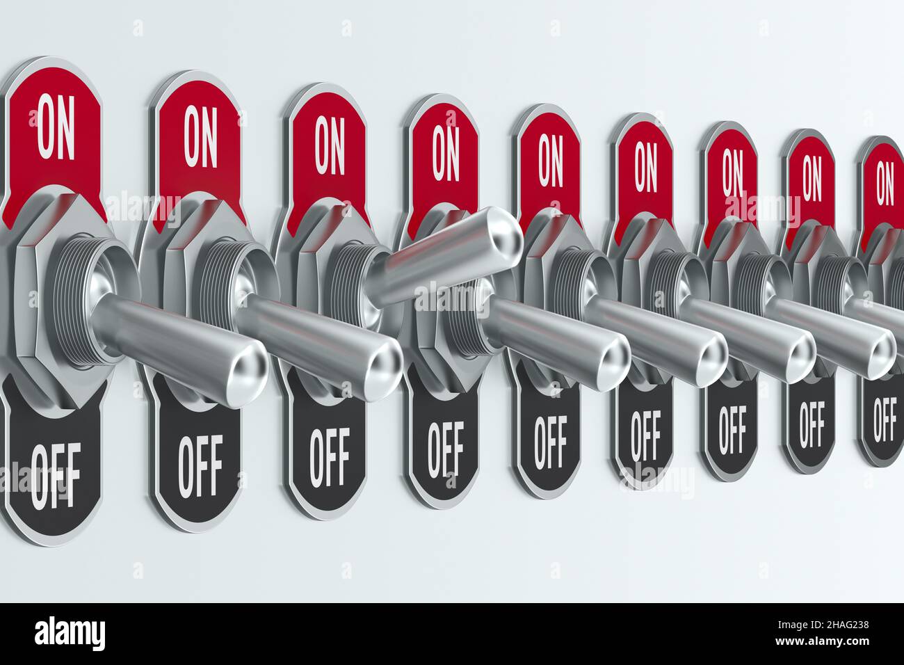 toggle switch on white background. Isolated 3D illustration Stock Photo ...