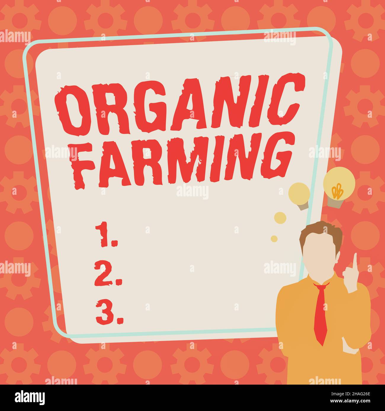 Handwriting text Organic Farming. Business concept an integrated ...