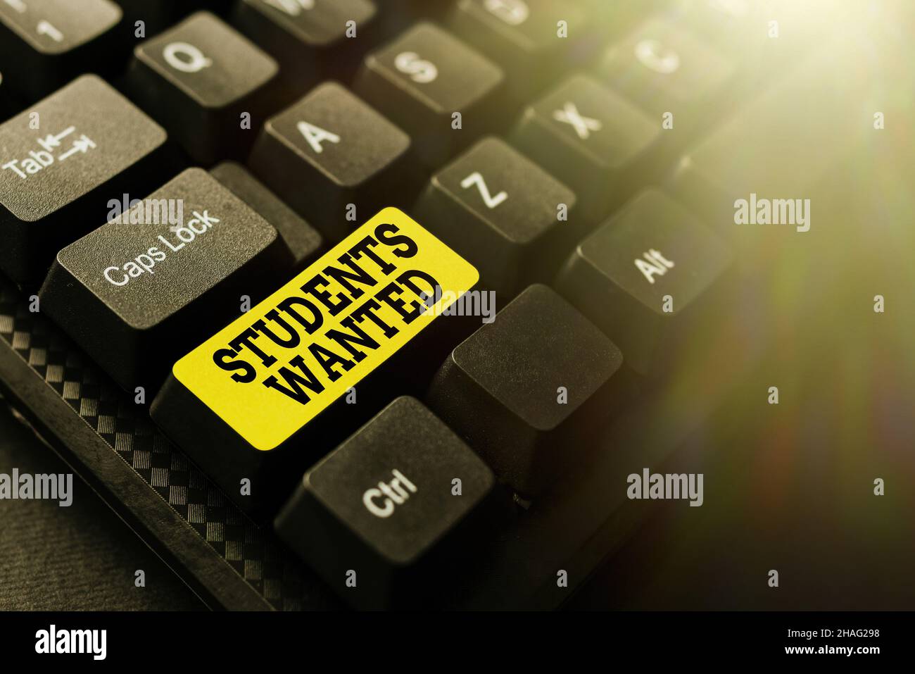 Conceptual display Students Wanted. Word Written on list of things ...