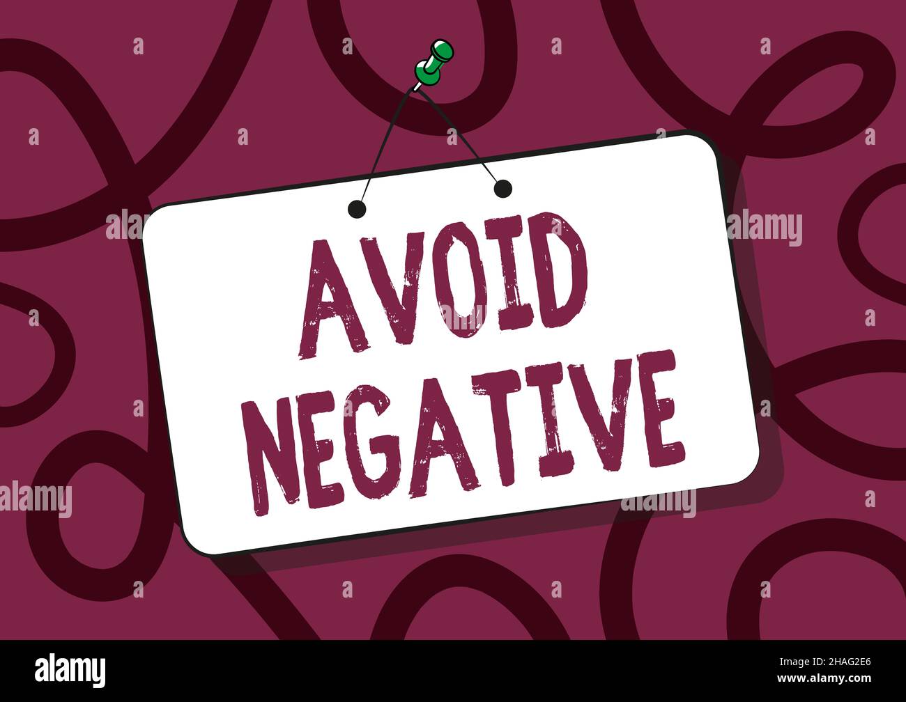 Text showing inspiration Avoid Negative. Concept meaning Staying away ...
