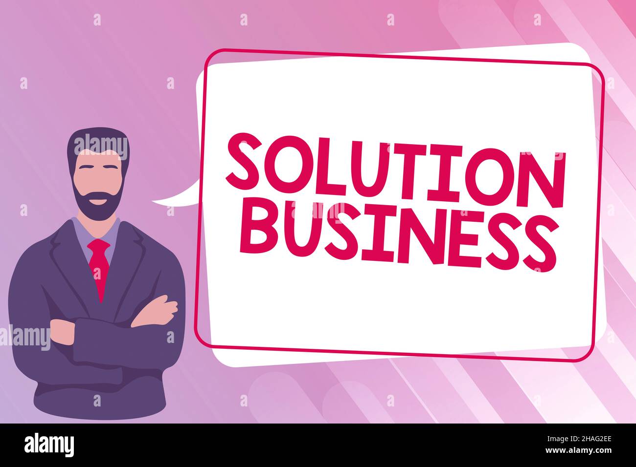 Text showing inspiration Solution Business. Business approach Marketing ...