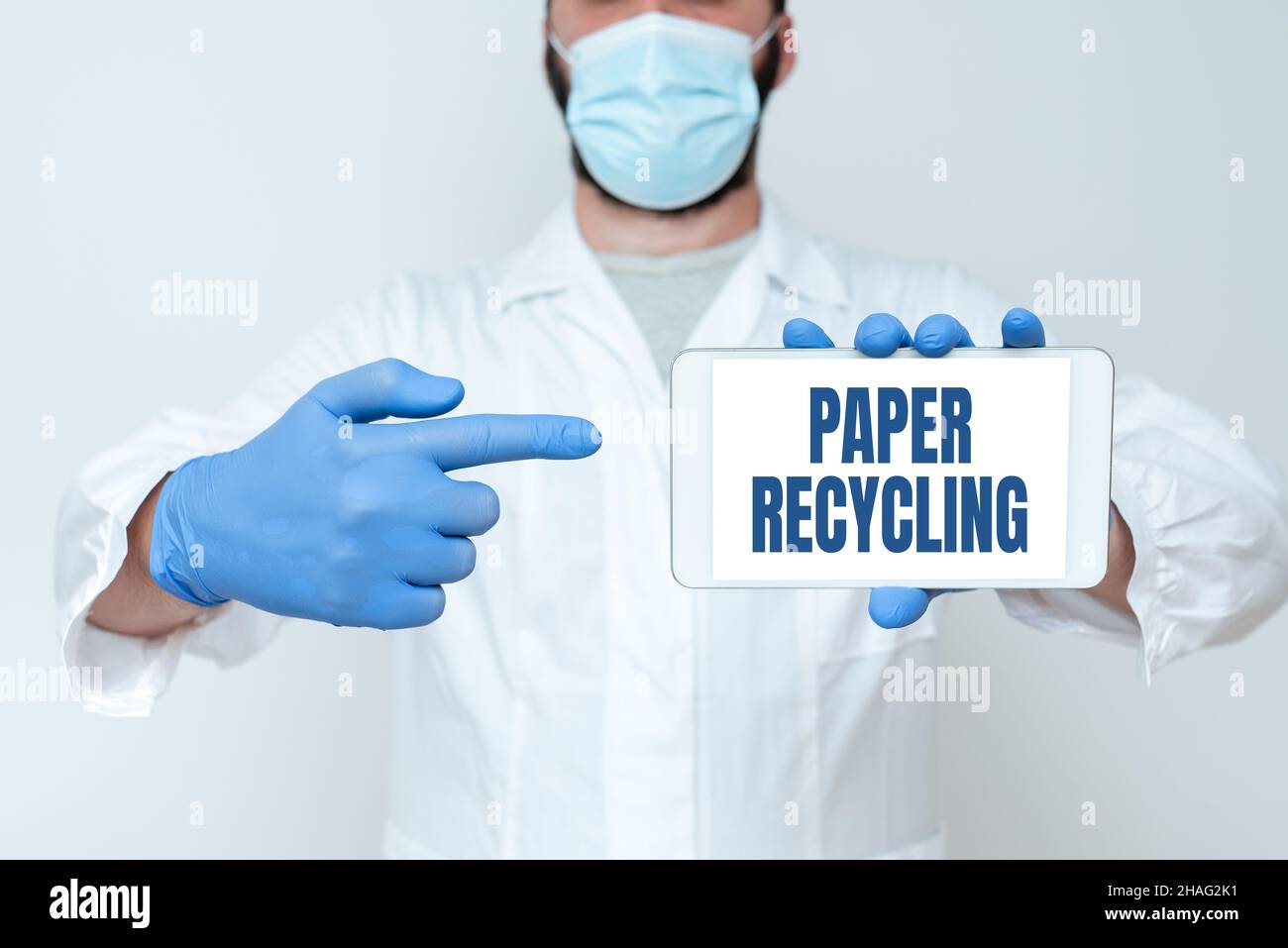 Conceptual caption Paper Recycling. Word Written on Using the waste ...