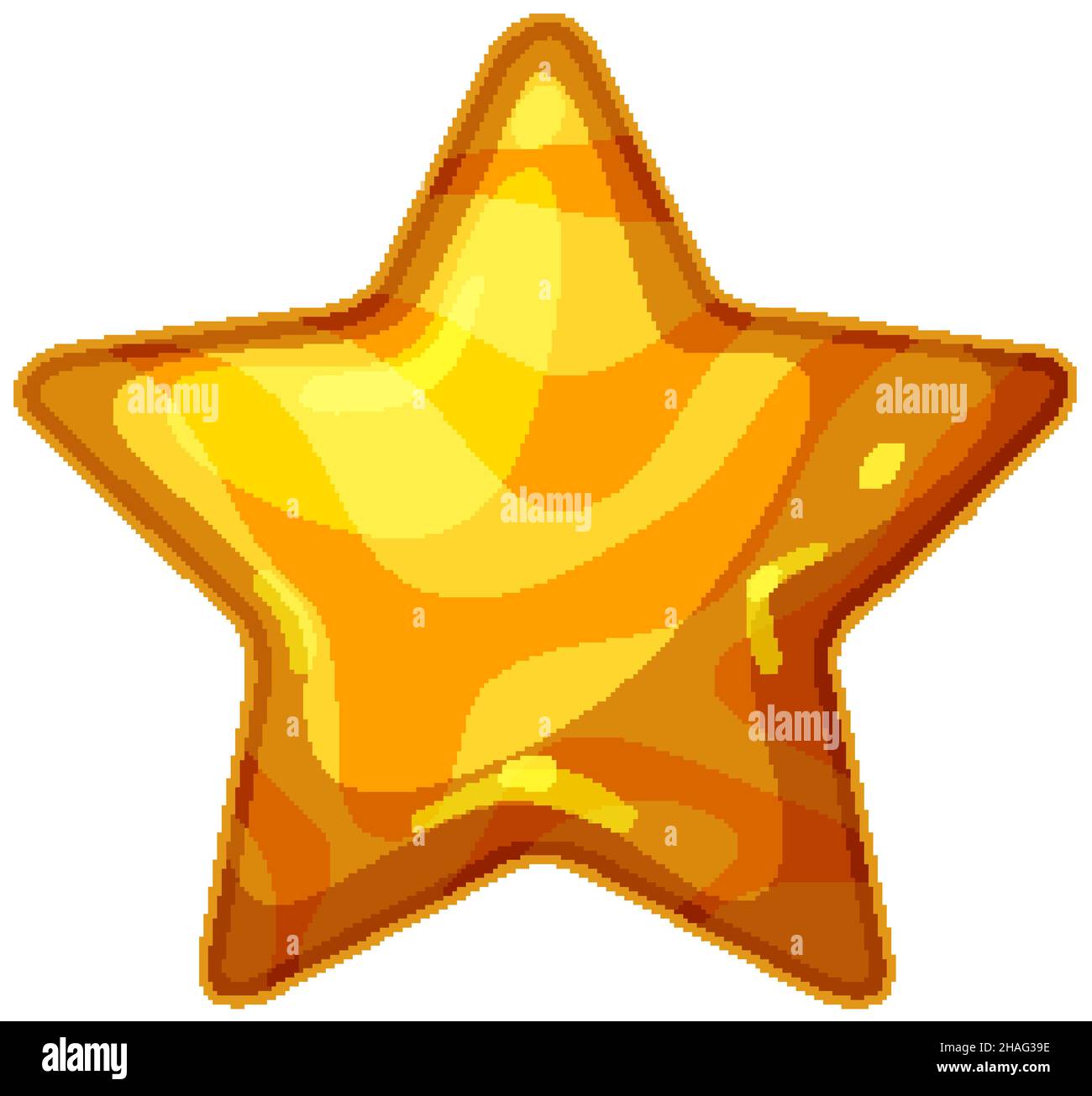 Yellow star crystal with sparkle isolated illustration Stock Vector ...