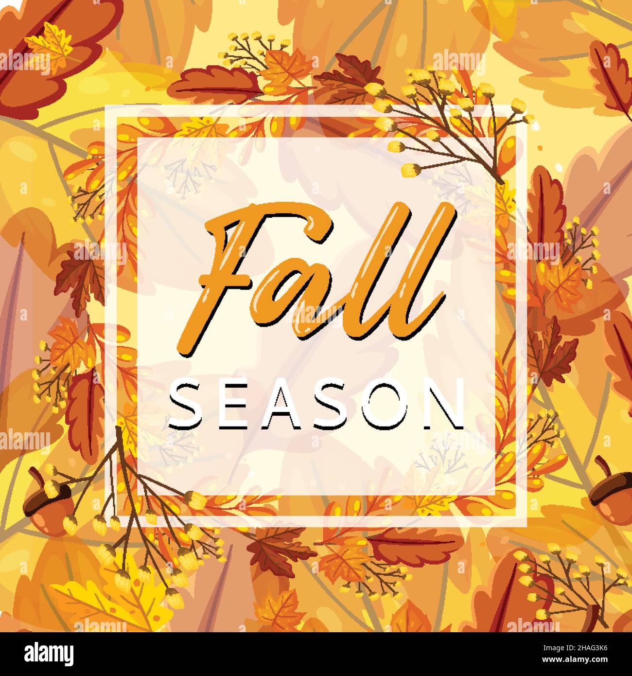Fall Season Typographic Poster illustration Stock Vector Image & Art ...