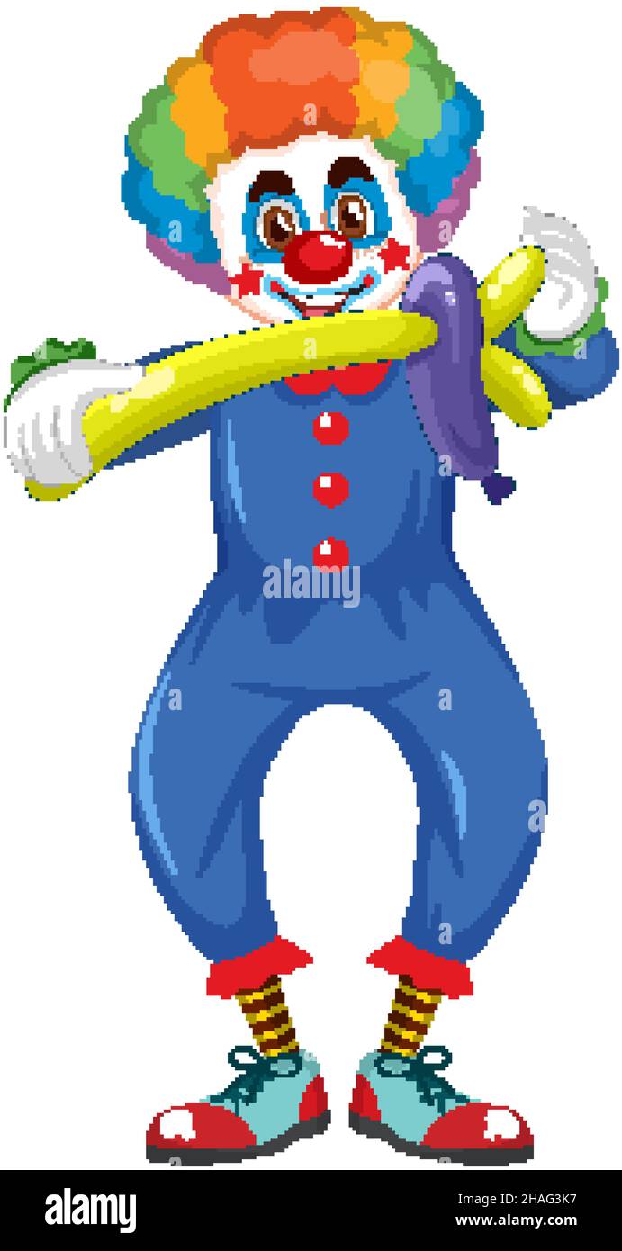 Funny clown cartoon character illustration Stock Vector Image & Art - Alamy
