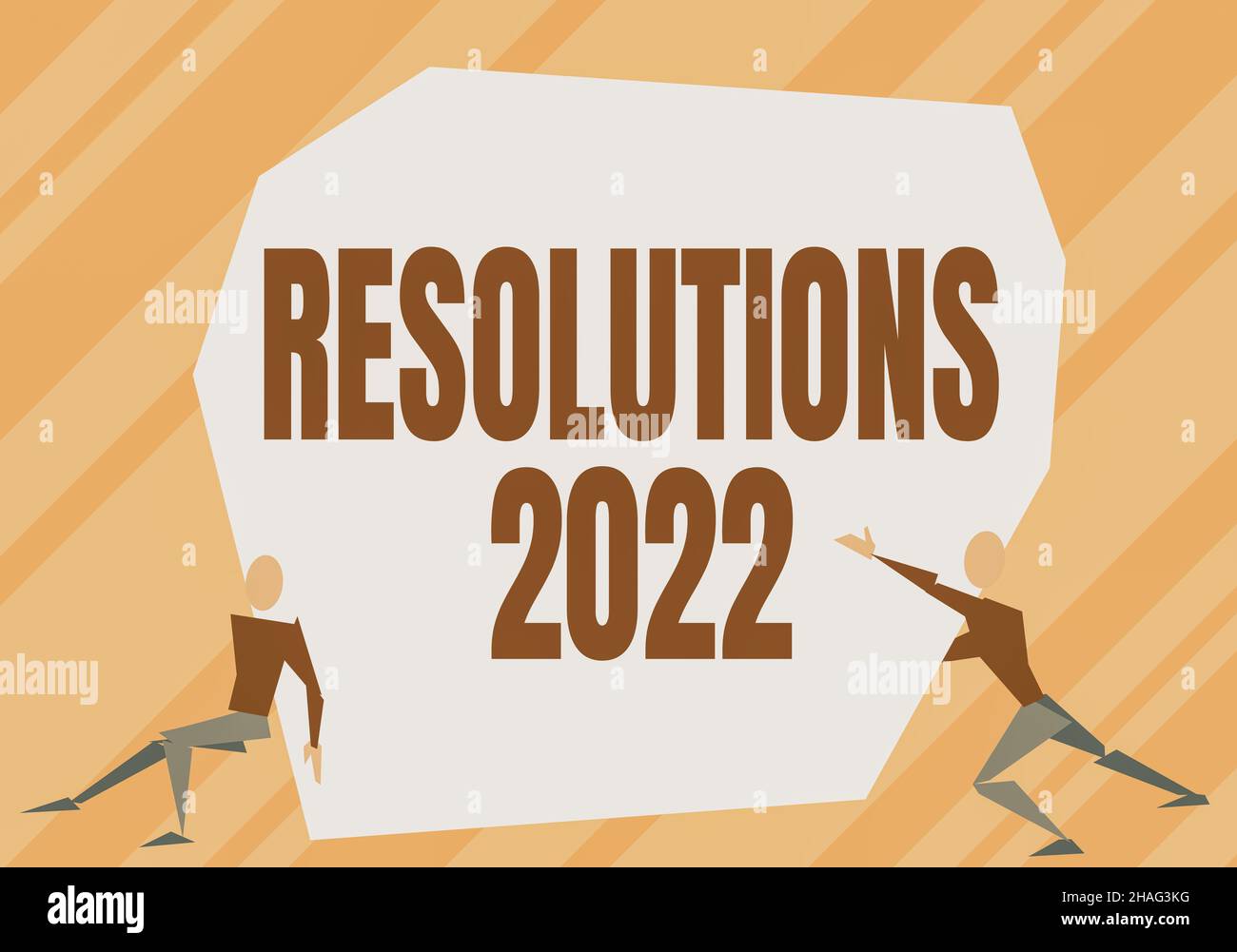 Text caption presenting Resolutions 2022. Business showcase list of ...