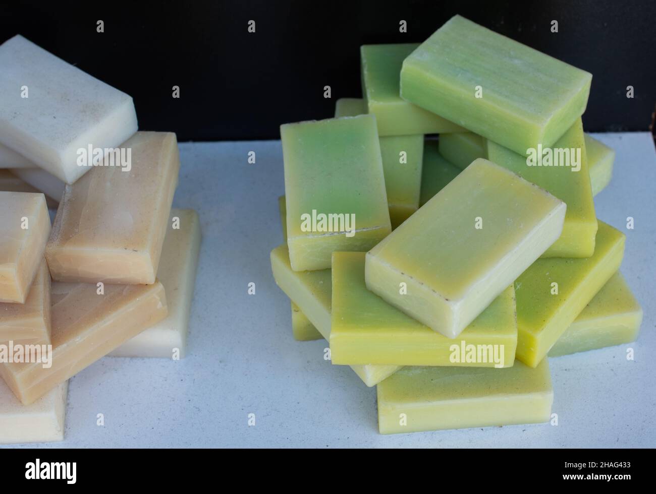 Natural organic soap bars Traditional soap manufacture Stock Photo - Alamy