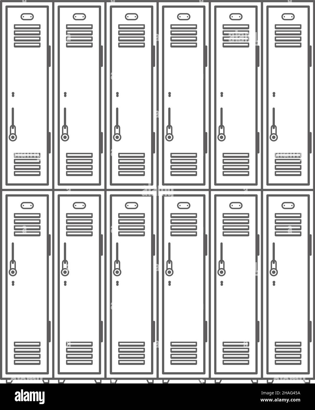 School locker vector icon. Changing room outline sign Stock Vector ...