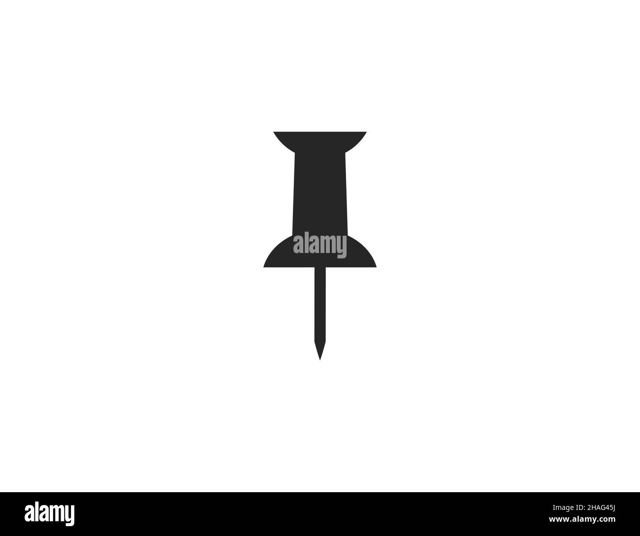 Pin, pushpin icon. Vector illustration. Flat design Stock Vector Image ...